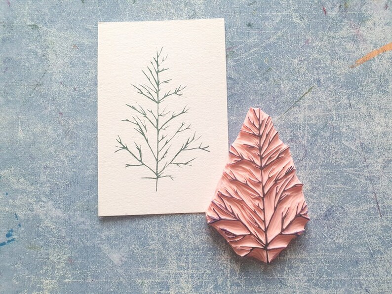Christmas Tree Rubber Stamp, Forest Pine Cardmaking Stamp, Woodland ...