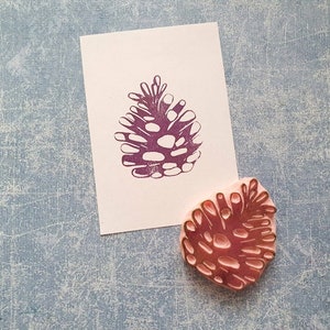 Oak Cone Rubber Stamp for Daily Journal, Autumn Scrapbooking Stamp ...
