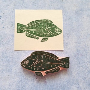 Fish Rubber Stamp for Cardmakers, Father's Day Stationery, Ocean Life ...