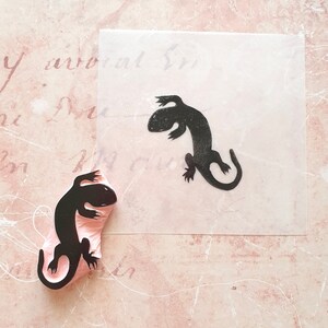 Lizard Rubber Stamp for Boys Notebook Gecko Animal Stamp for - Etsy