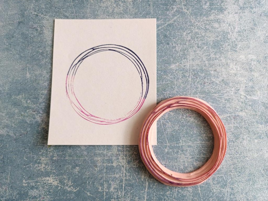 Rings Rubber Stamp for Bullet Journal, Circle Shape Stamp, Cardmaking ...