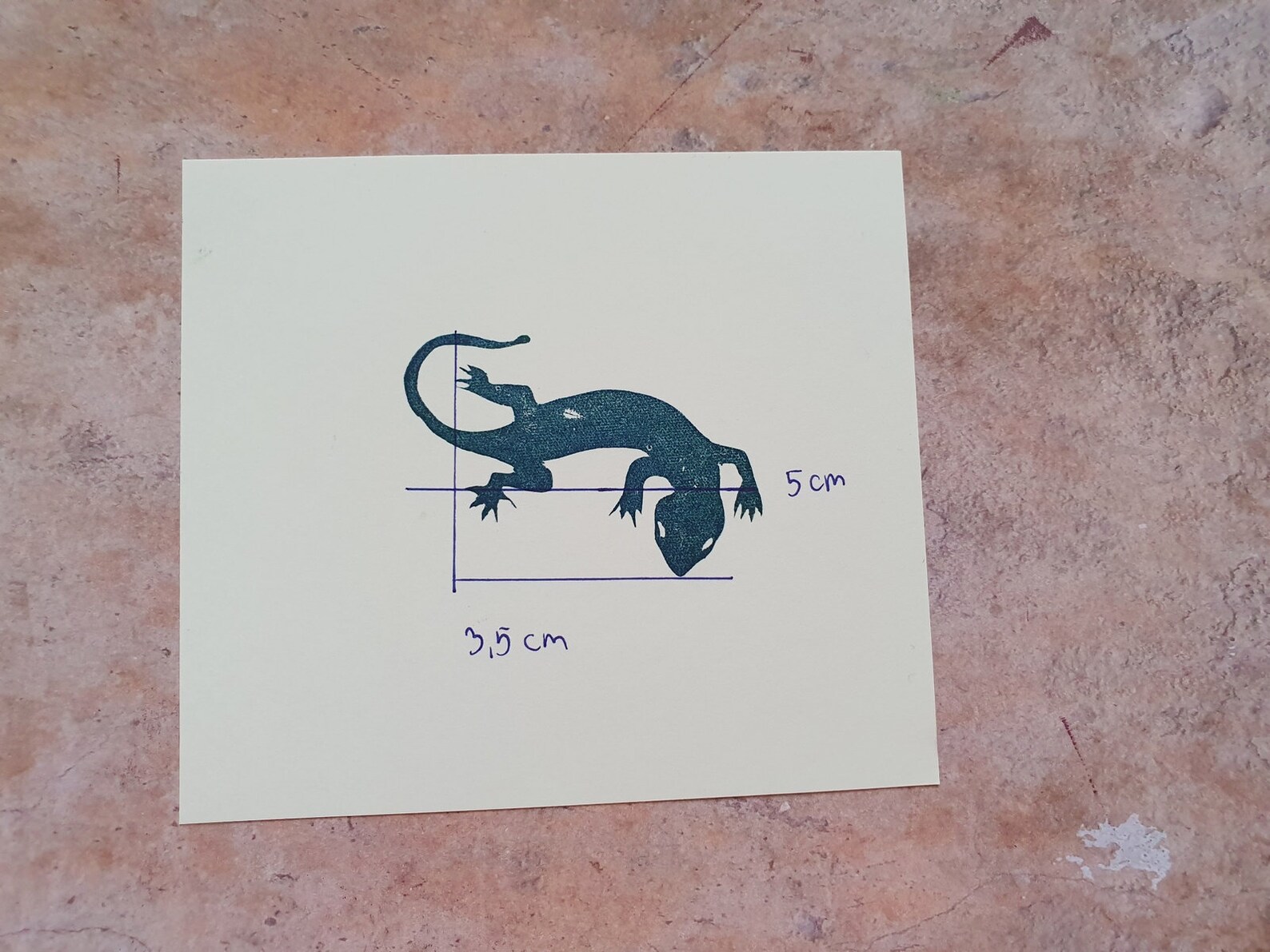 Lizard Rubber Stamp for Boys Notebook, Gecko Animal Stamp for Exotic ...