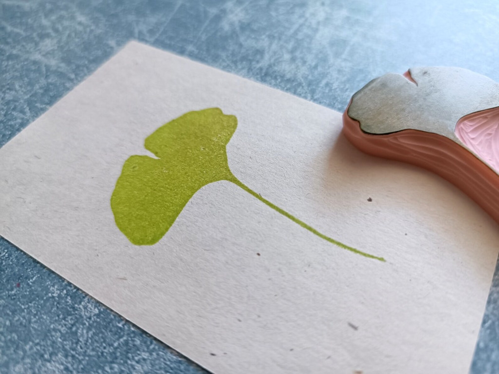 Ginkgo Leaf Rubber Stamp for Daily Journal, Impression Obsesion Cards ...