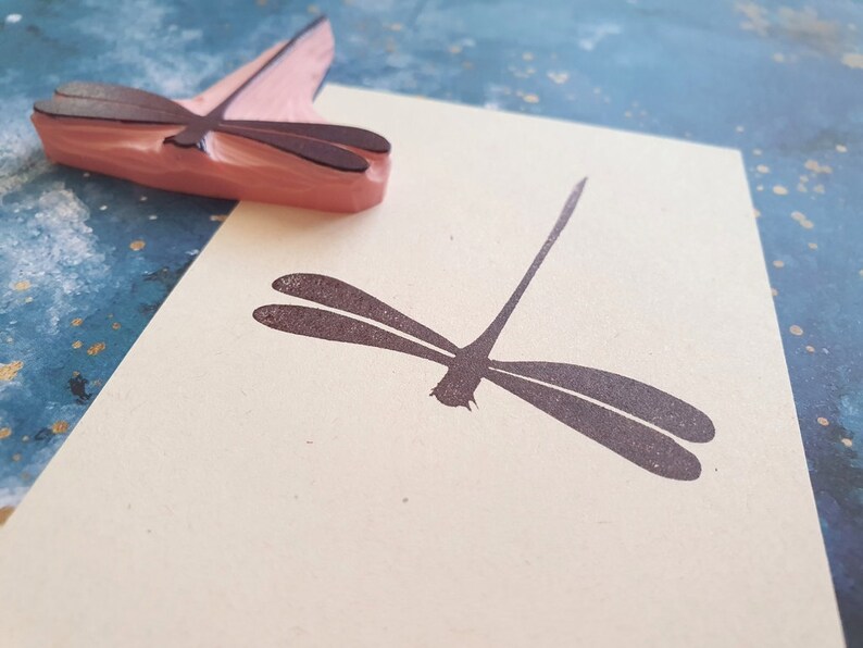 Dragonfly Rubber Stamp for Cardmaking Bug Stamp for Bullet | Etsy