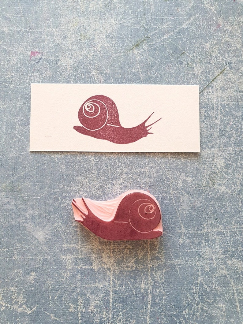 Snail Rubber Stamp Letter Writting Decorative Embellishment | Etsy