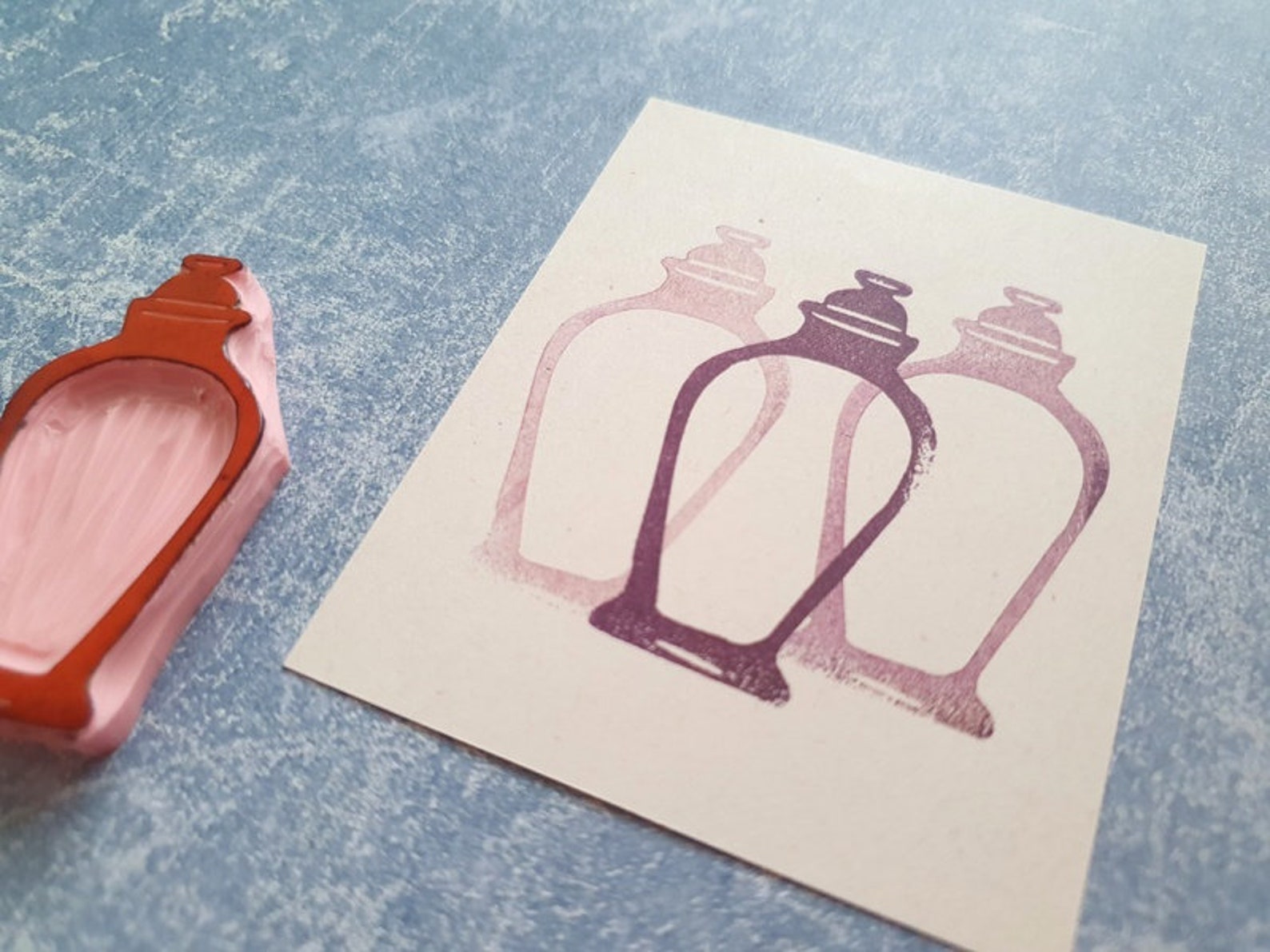 Bottle Rubber Stamp Vintage Jar Stamp Potion Print | Etsy