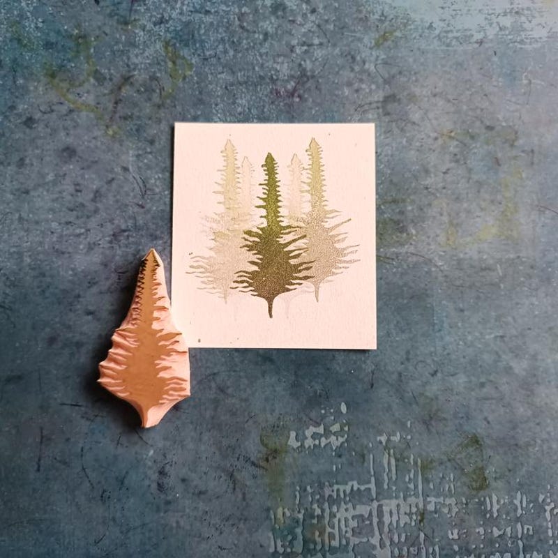 Tree Rubber Stamp - Etsy