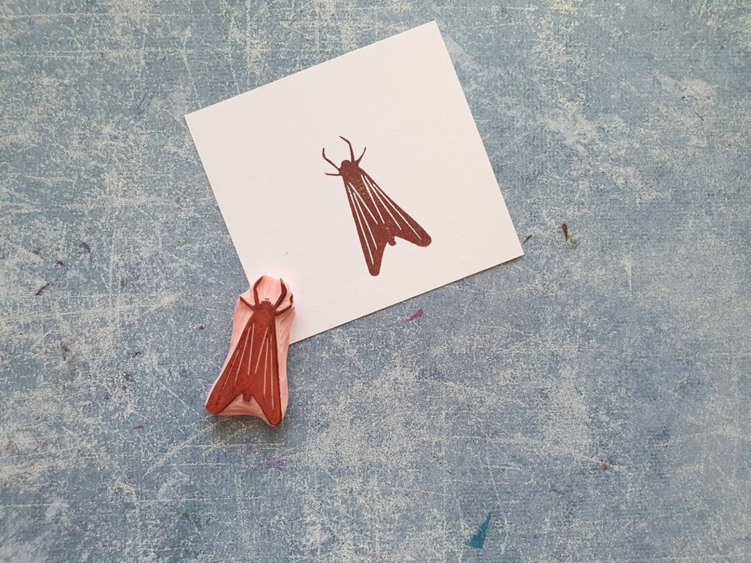 Moth Rubber Stamp for Junk Journal, Traveler Notebook Stamp, Entomology ...