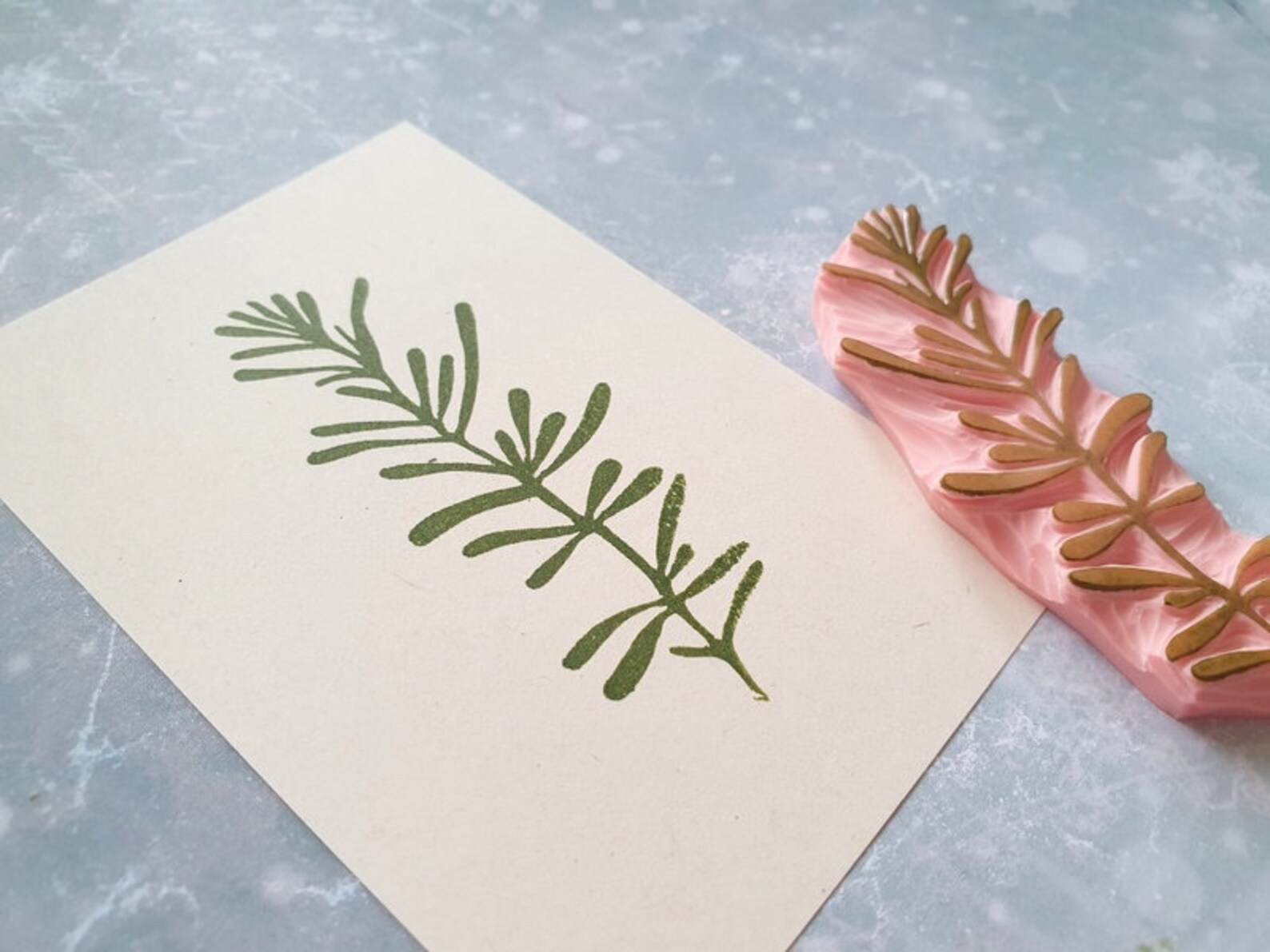 Rosemary Rubber Stamp for Journaling Planting Stamp for Snail - Etsy