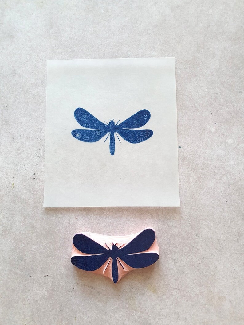Moth rubber stamp for cardmaking bug stamp for bullet | Etsy