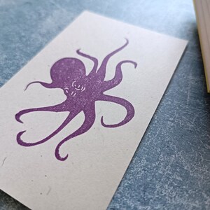 Octopus Rubber Stamp for Scrapbooking, Ocean Animal Stamp for Bullet ...