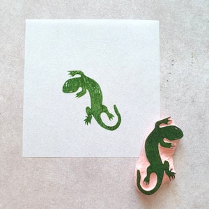 Lizard Rubber Stamp for Boys Notebook Gecko Animal Stamp for - Etsy