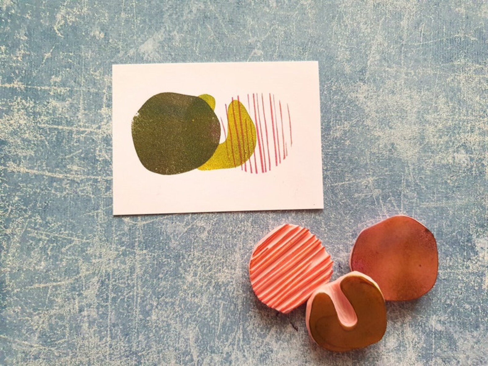 Rubber Stamp Set of 3 for Pattern Making Stripe and Circle - Etsy