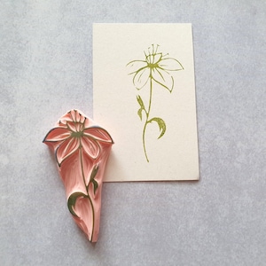 Lily Rubber Stamp for Greeting Card Garden Lily Stamp for - Etsy