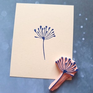 Dandelion Rubber Stamp for Art Journaling, Cardmaking Plant Stamp, Wild ...