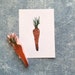 Carrot Rubber Stamp for Printing on Fabric Bags, Garden Vegetable Stamp ...