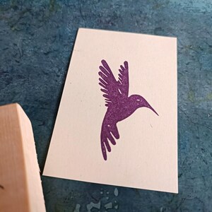 Humming Bird Rubber Stamp for Journal, Exotic Bird Stamp for ...