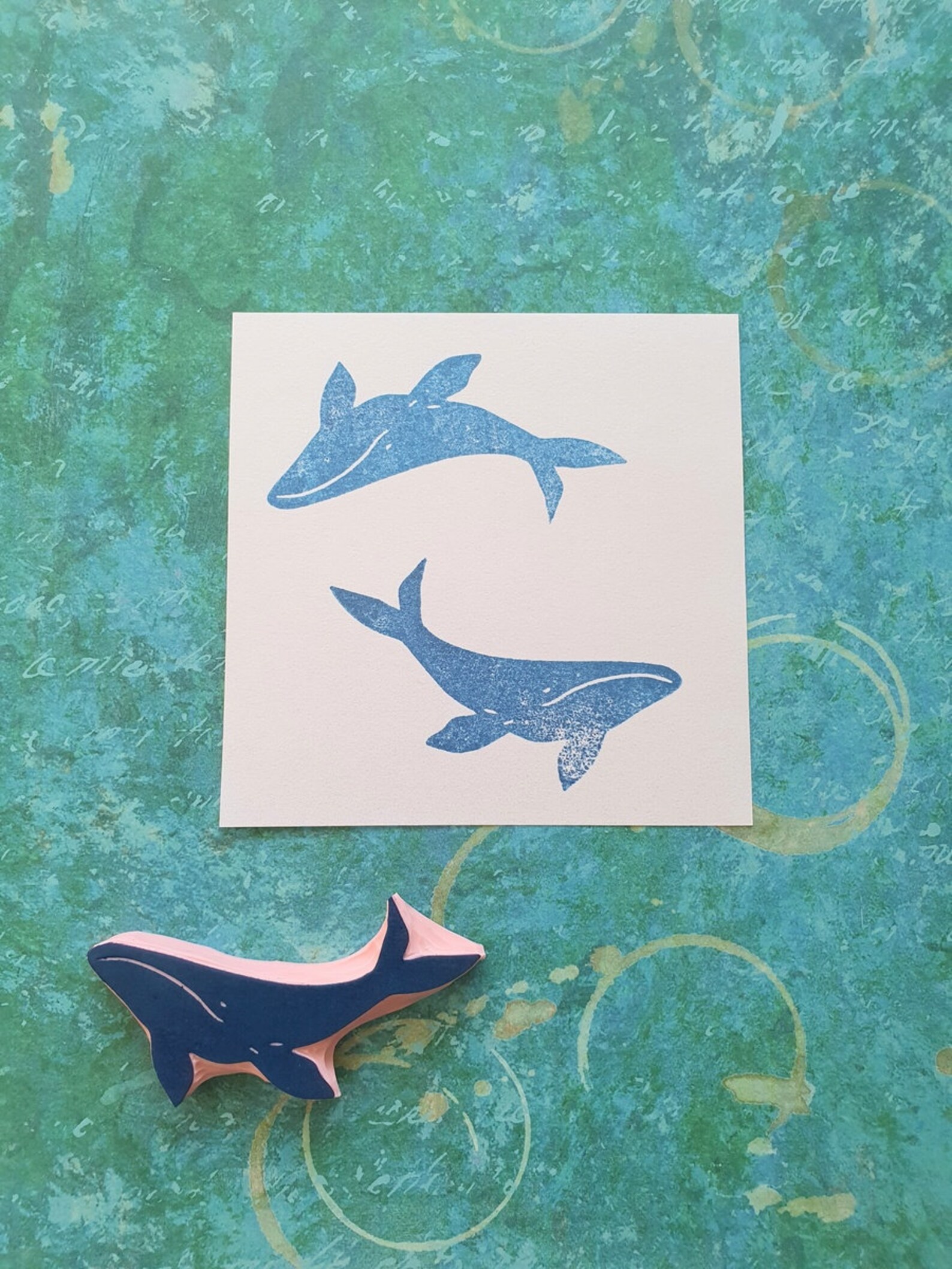 Whale stamp for nature journal baleen whale rubber stamp | Etsy