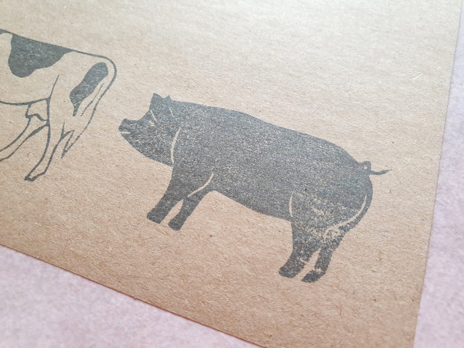 Pig Rubber Stamp for Cardmaking Farm Animal Stamp for - Etsy