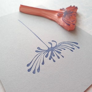 Lilly Rubber Stamp for Cardmaking, Lily Stamp for Best Wishes Card ...
