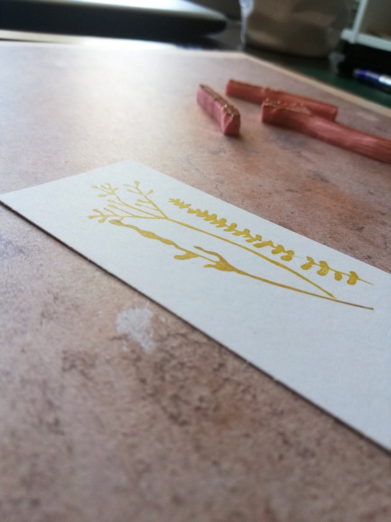 Twig rubber stamp set of 3 rustic wedding invitation wild | Etsy