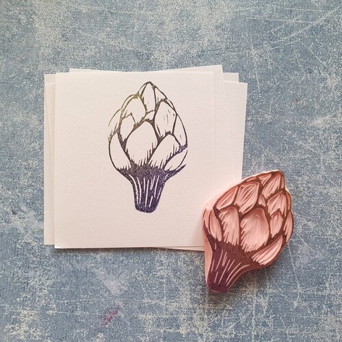 Carrot Rubber Stamp for Printing on Fabric Bags Garden - Etsy