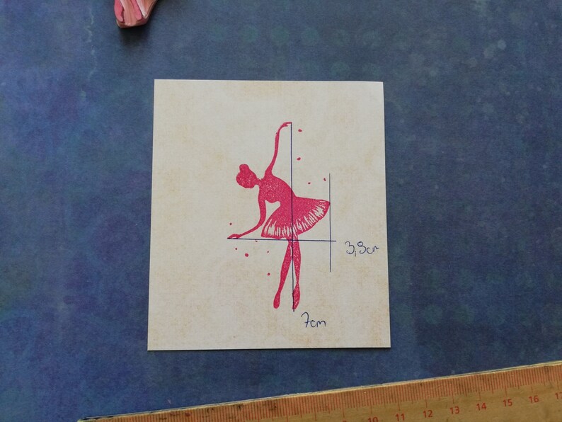 Ballerina Rubber Stamp Dancer Stamp for Birthday Girl Kids | Etsy