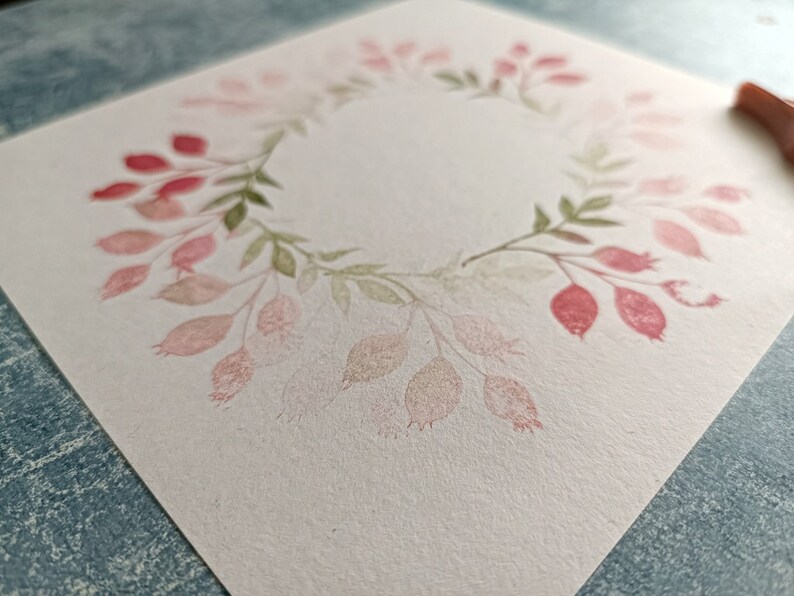 Holly Rubber Stamp for Cardmaking, Christmas Twig Stamp for ...