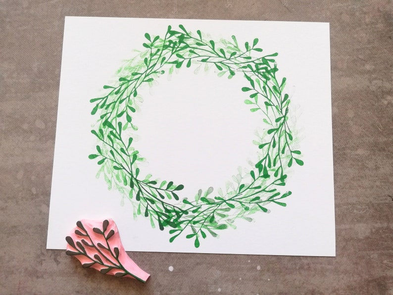 Mistletoe Rubber Stamp for Christmas Card Seasonal Greeting | Etsy