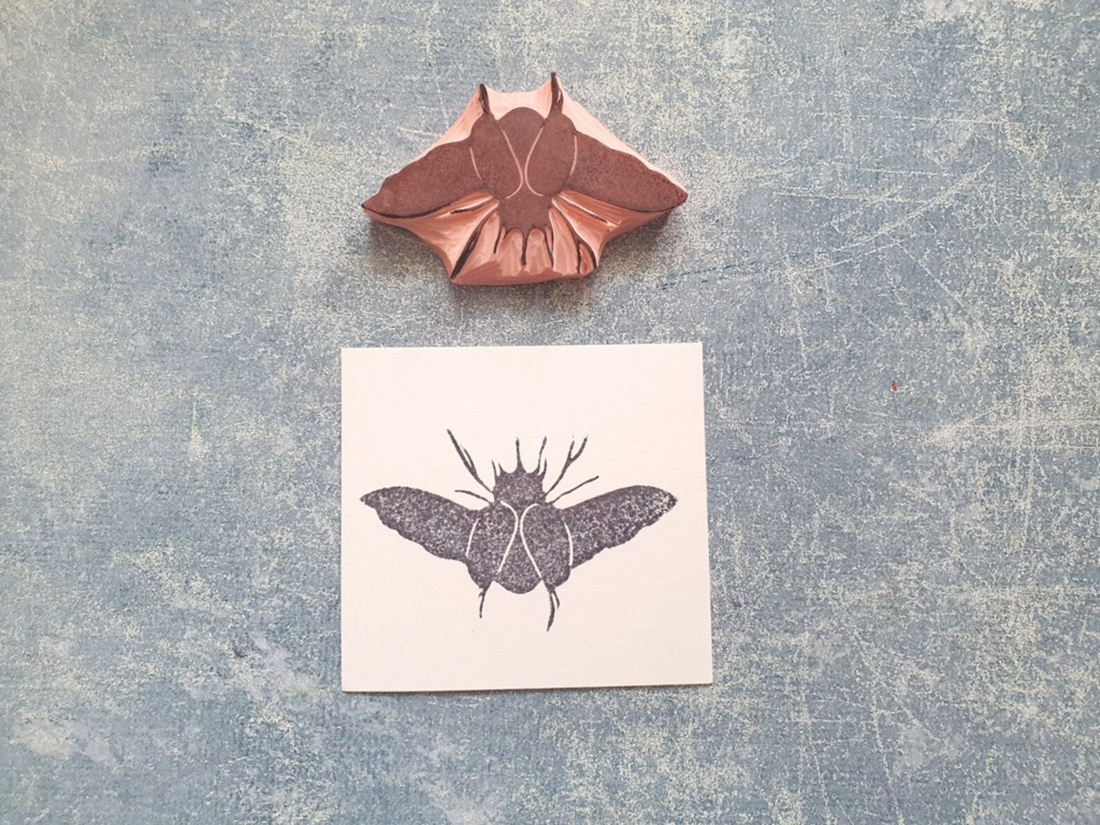 Luna Moth Rubber Stamp for Junk Journal, Entomology Stamp for ...