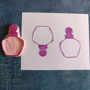 Perfume Bottle Rubber Stamp, Fragrance Bottle Stamp for Journaling ...