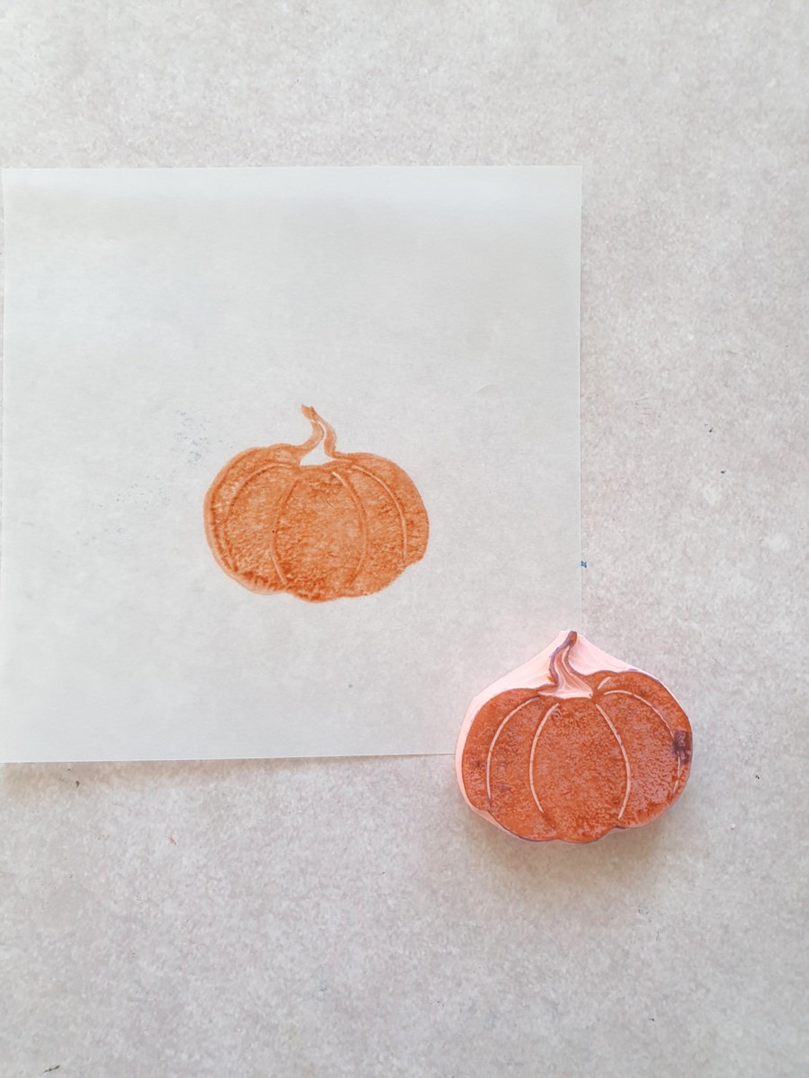 Pumpkin Rubber Stamp for Oktober Daily Journal Halloween - Etsy