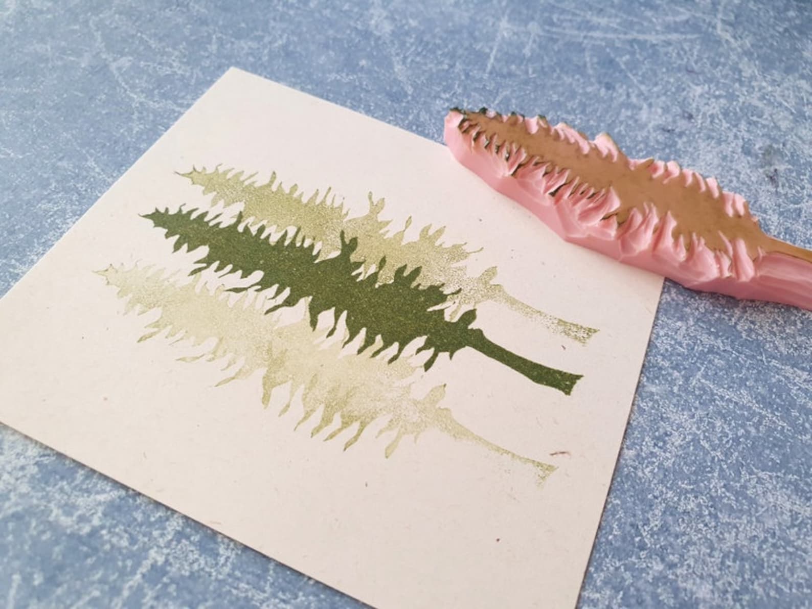 Tree Rubber Stamp for Cardmaking Wildlife Christmas Nature - Etsy