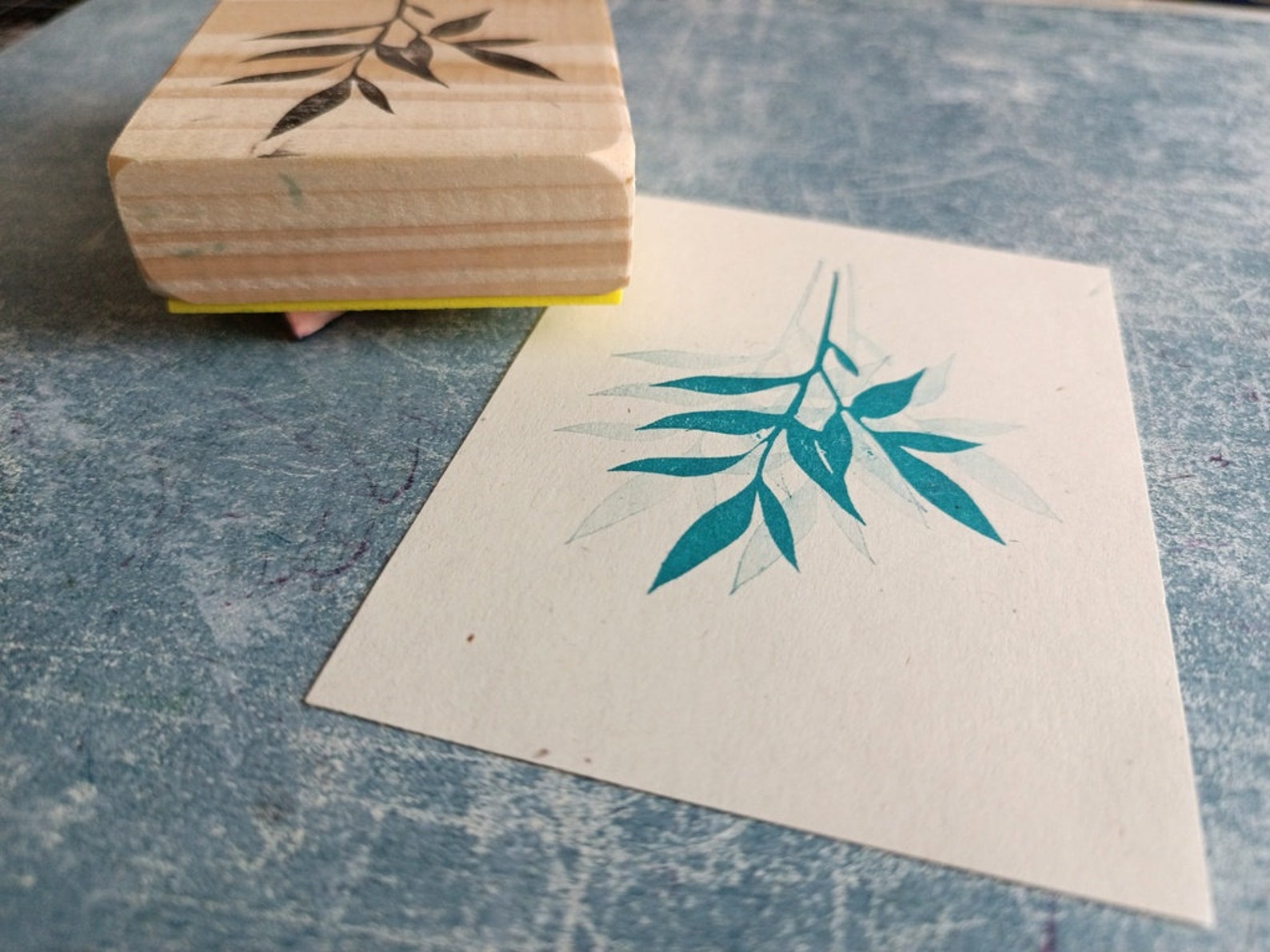 Leaf Rubber Stamp for Cardmaking, Art Journal Stamp, Botanical Ephemera ...