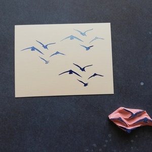 Flying Birds Rubber Stamp for Scrapbooking Wild Bird Stamp - Etsy