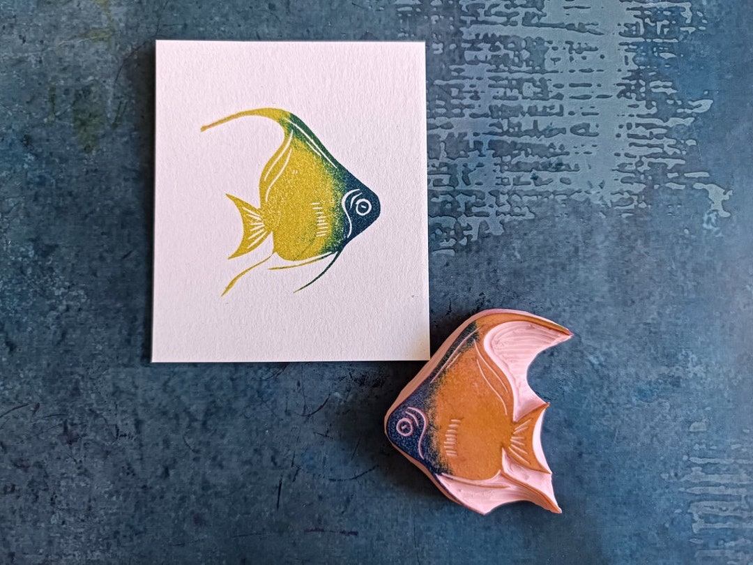 Fish Rubber Stamp for Cardmaking, Sea Animal Stamp for Scrapbooking ...