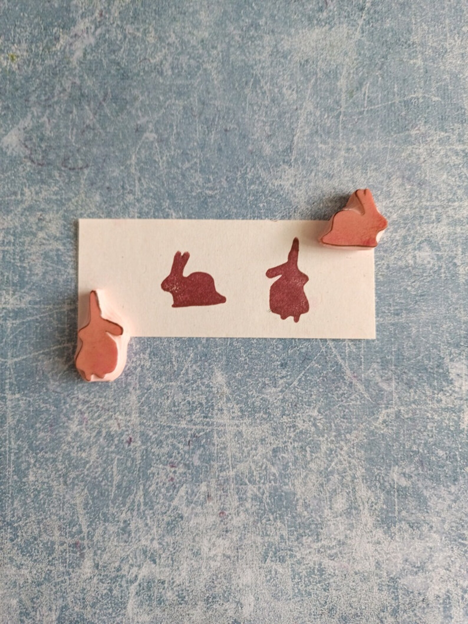 Hare Rubber Stamp for Bullet Journal, Rabbit Decorative Template ...