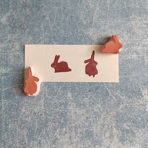 Hare Rubber Stamp for Bullet Journal, Rabbit Decorative Template ...
