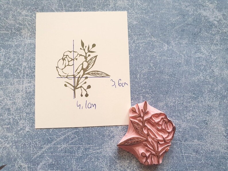Wild Rose Rubber Stamp for Classic Wedding Flower Bouquet | Etsy