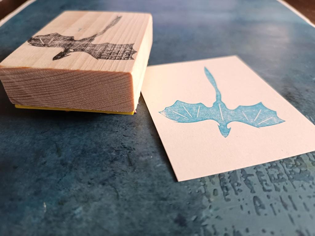 Dragon Rubber Stamp for Junk Journal, Flying Dragon for Birthday Boy ...