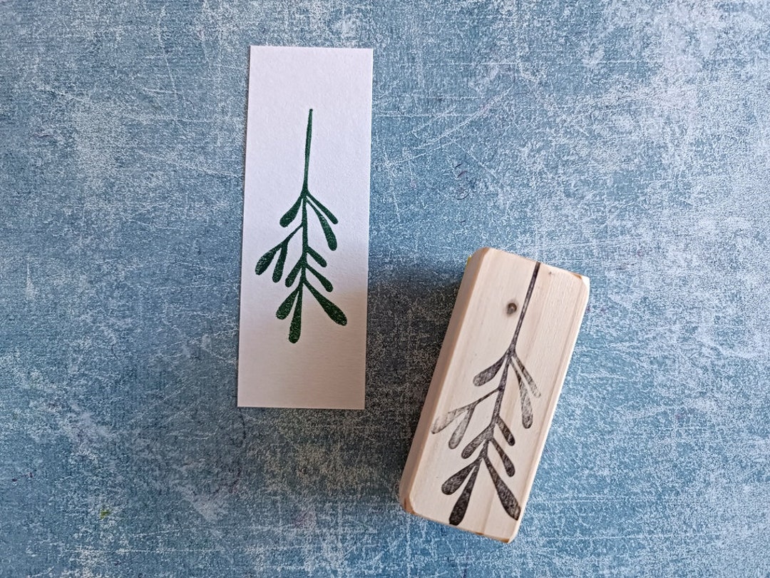 Mistletoe Rubber Stamp for Cardmaking, Mistletoe Stamp for Winter ...