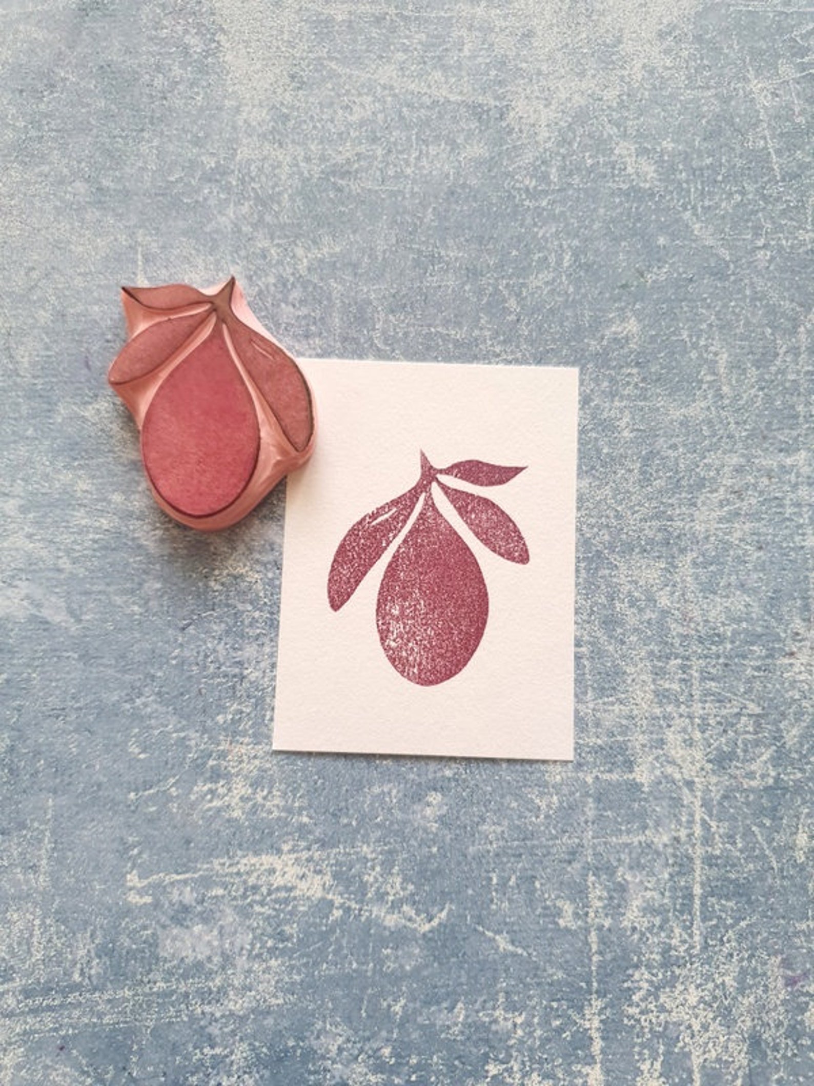 Plum Rubber Stamp for Recipe Journal Fruit Gift for Gardener - Etsy