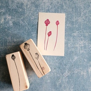Poppy Rubber Stamp Set Od 2, Poppies Stamp for Cardmaking, Bullet ...