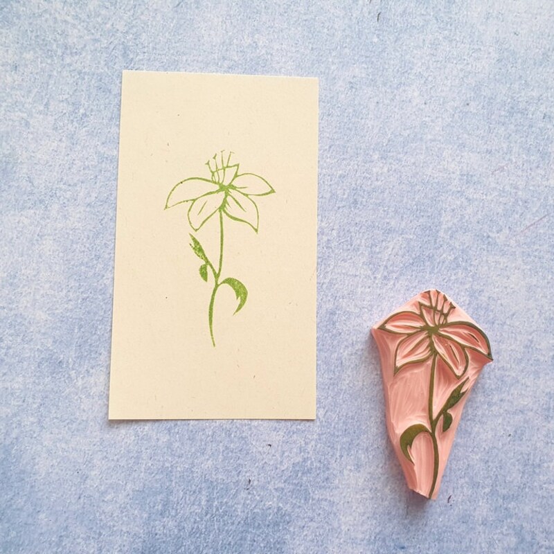 Lily Rubber Stamp - Etsy