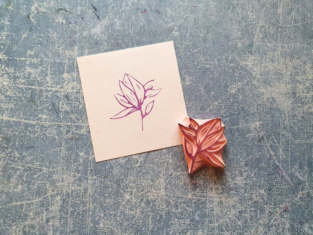Magnolia Rubber Stamp Garden Flower Ephemera Cardmaking - Etsy