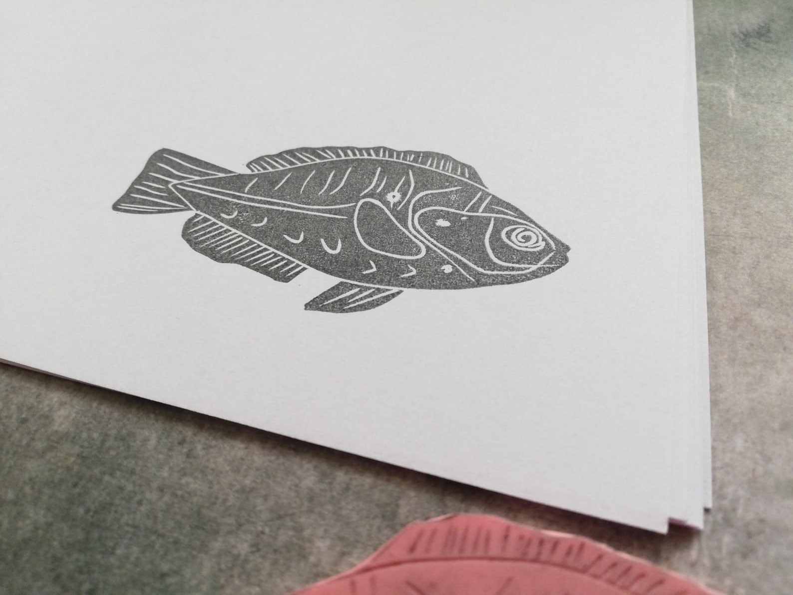 Fish Rubber Stamp, Sea Life Stamp for Journals, Gift for Dad, Grandpa ...