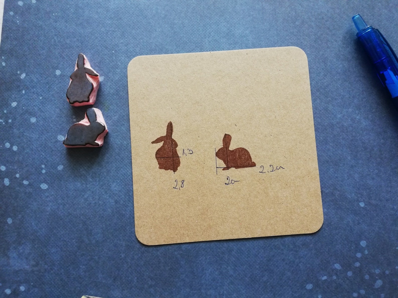 Hare rubber stamp for bullet journal rabbit decorative | Etsy