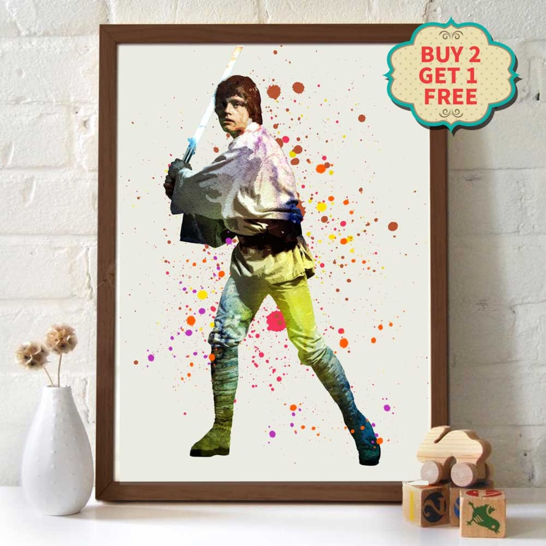 Star Wars Poster Luke Skywalker - Etsy