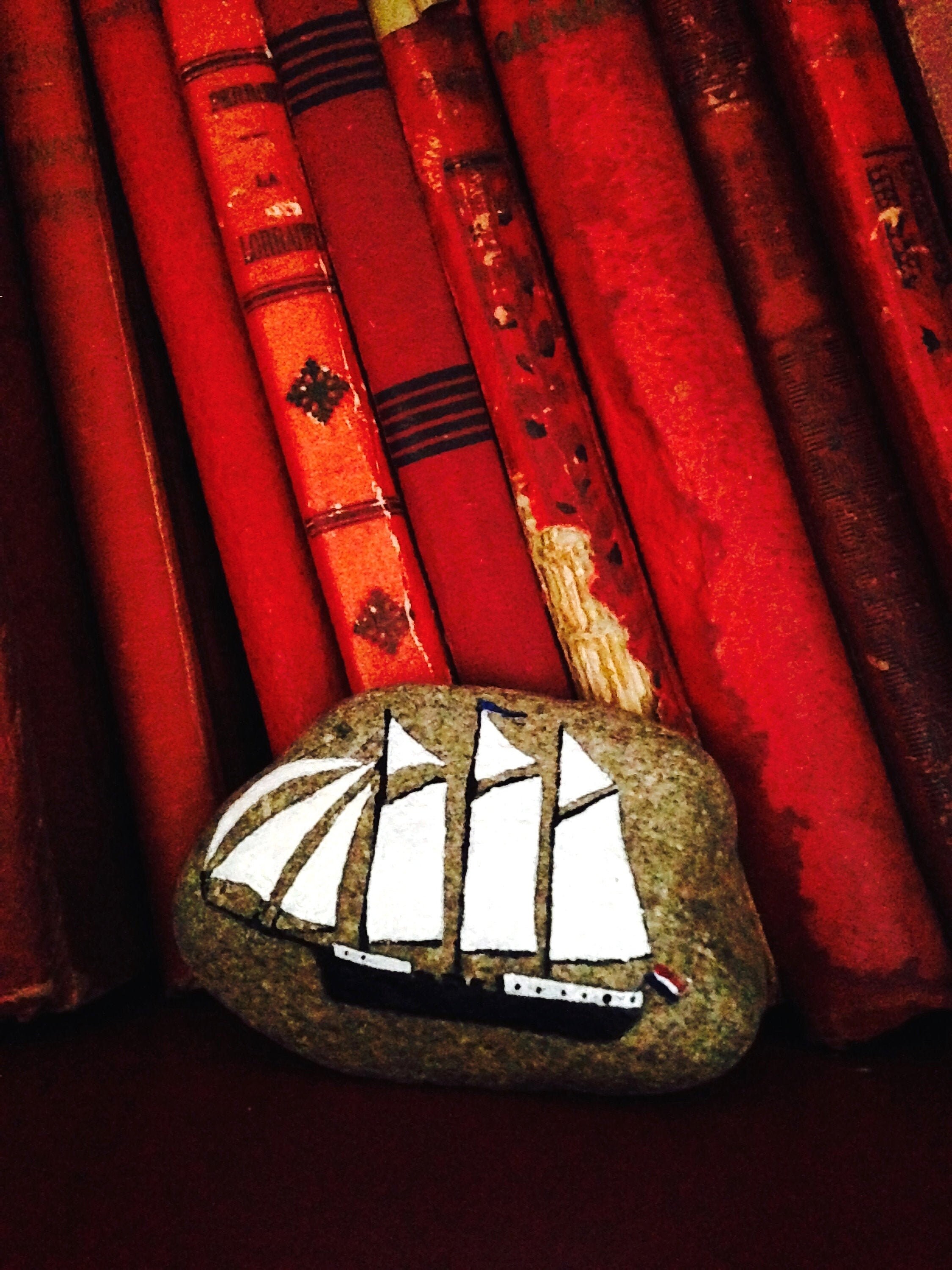 Painted Pebble Pebble Art Sailing Boat Hand Painted Regina Maris ...