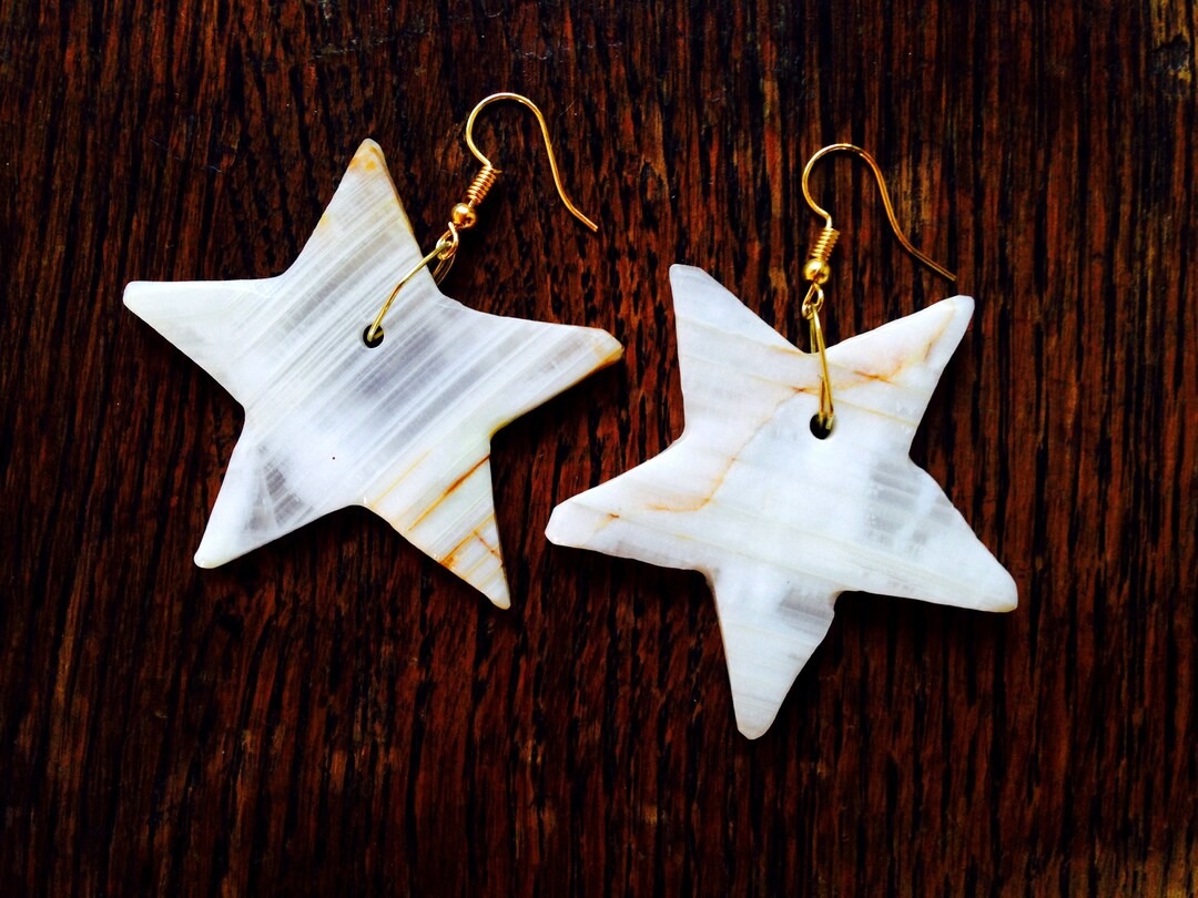 Earrings Made of Alabaster STAR & STAR Fine Vintage - Etsy UK